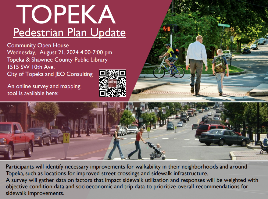 City of Topeka Seeks Input on the Update of Topeka’s Pedestrian Plan ...